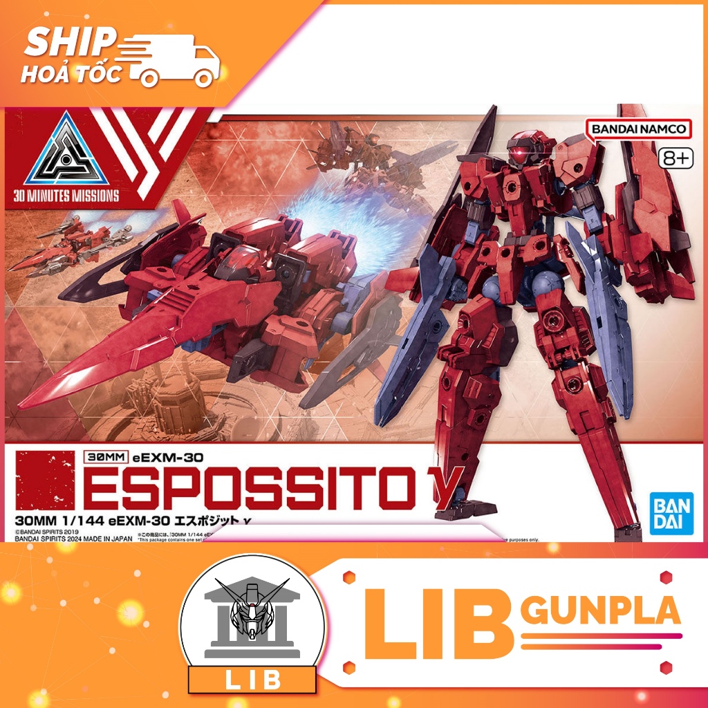 Đồ chơi mô hình lắp ráp Bandai 30MM 1/144 Espossito Gamma - Có thể ...