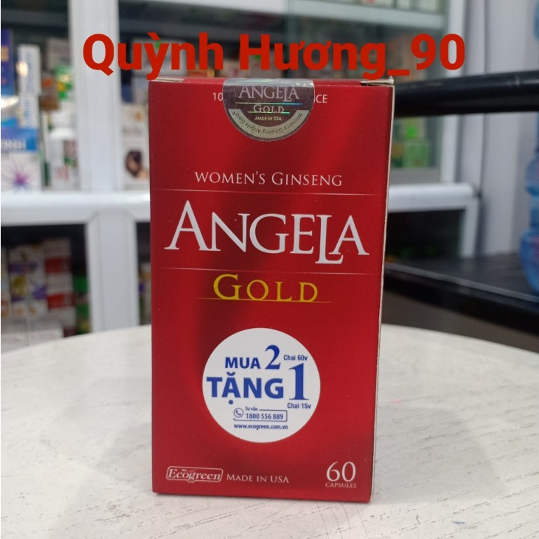 ( Tích điểm chính hãng ) Sâm ANGELA GOLD lọ 60 viên giúp tăng cường nội ...
