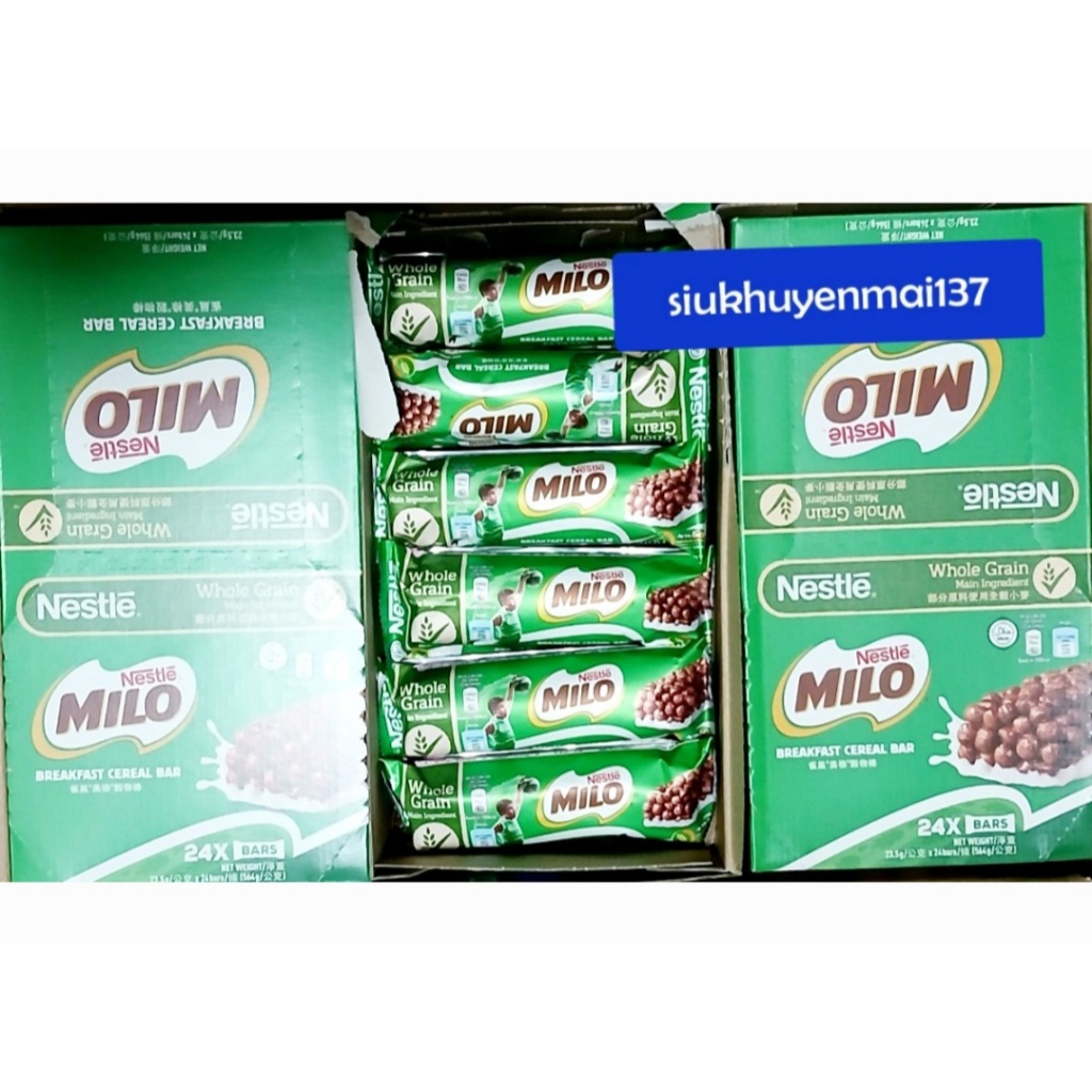 Hộp 24 thanh Ngũ cốc Nestle Milo ,23,5g thanh, hsd 3/9/24 | Shopee Việt Nam