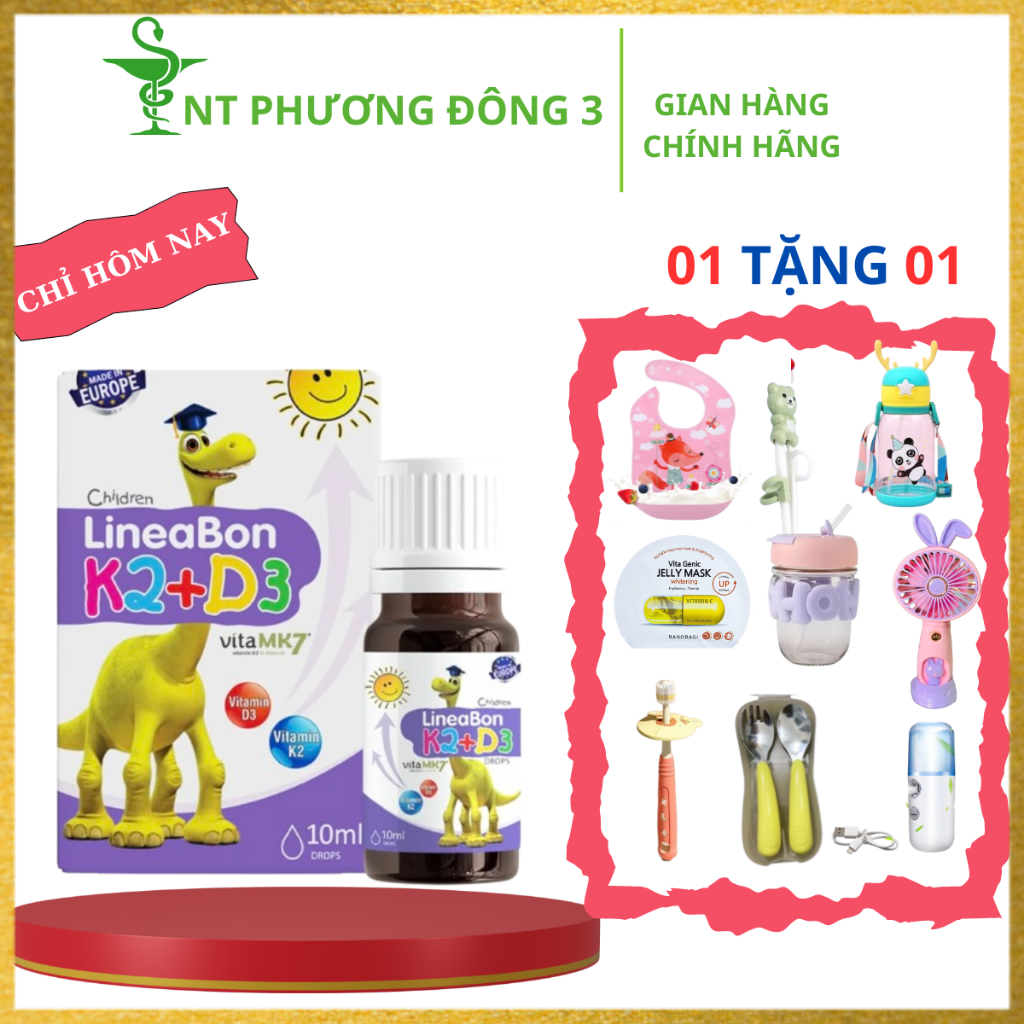 Lineabon K2D3 bổ sung vitamin giúp tăng cường hấp thu canxi tối đa cho ...