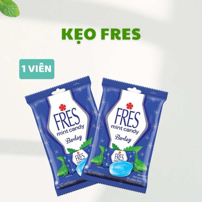 1 Viên kẹo Fres mint candy Barley hương Bạc Hà thơm mát từ Cừu Dolly ...