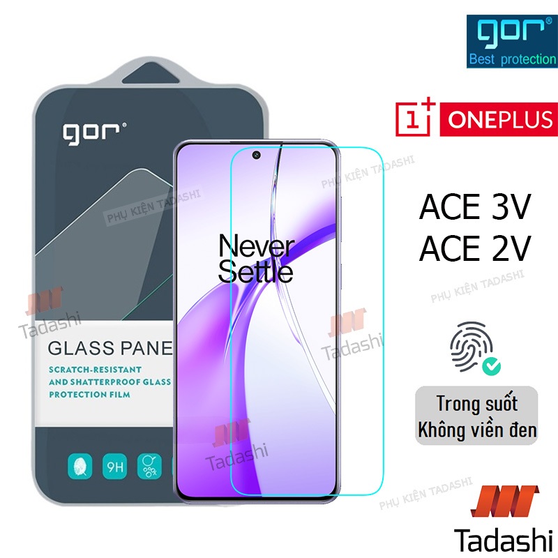 Kính cường lực Gor Oneplus Ace 3V, Oneplus ACE 2V Oneplus ACE 5/ 5 Pro Trong Suốt Không Viền Đen ...