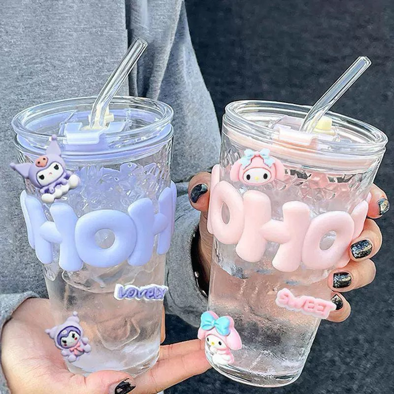 Cốc Uống Nước Siêu Xinh Dung Tích 450ml Kèm Ống Hút | Shopee Việt Nam
