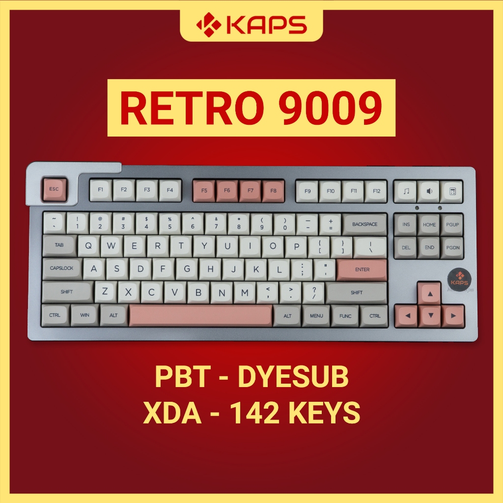 Keycap Retro 9009 PBT profile XDA in dyesub 142 nút cho bàn phím cơ ...
