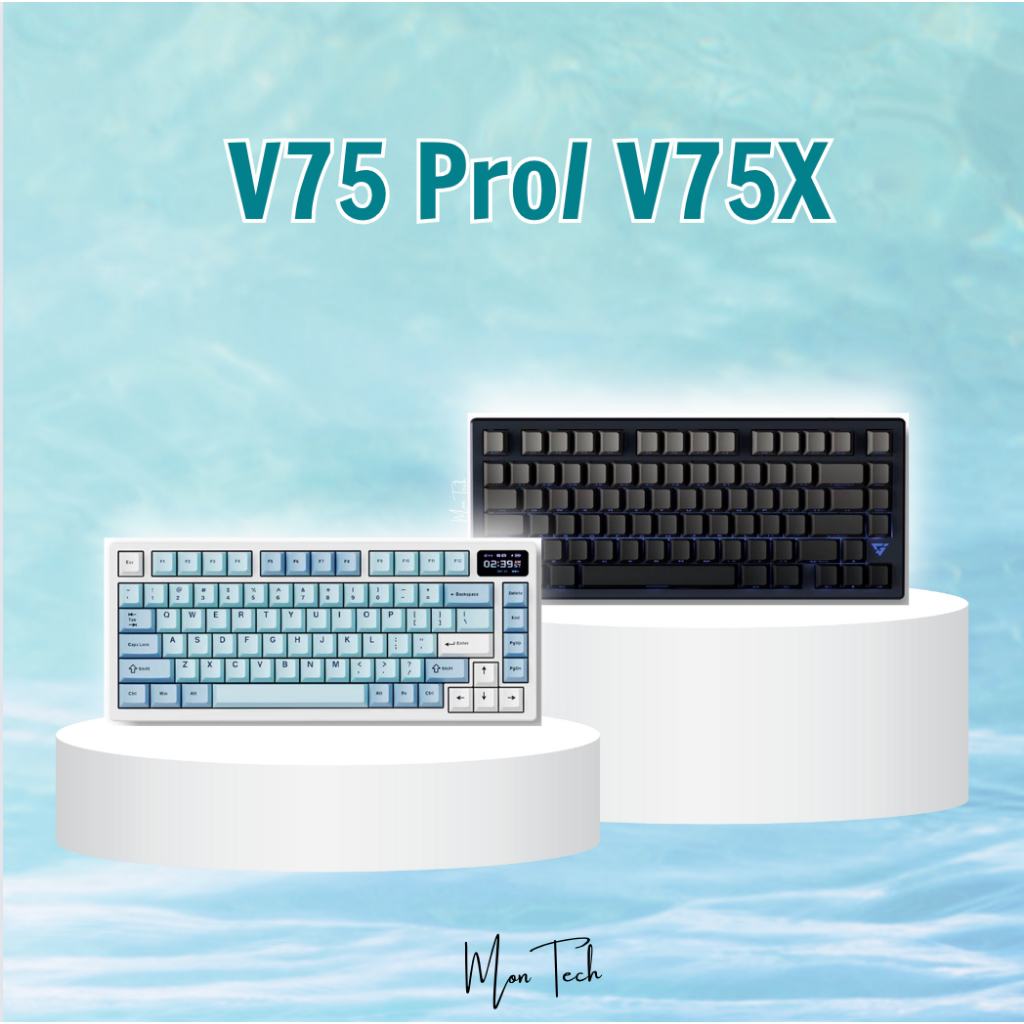 [Hỏa tốc - HCM] Bàn phím cơ ATK VXE V75X/V75 Pro 3 Mode/Mạch Xuôi/Led RGB/Top Nhôm CNC/Bot n ...