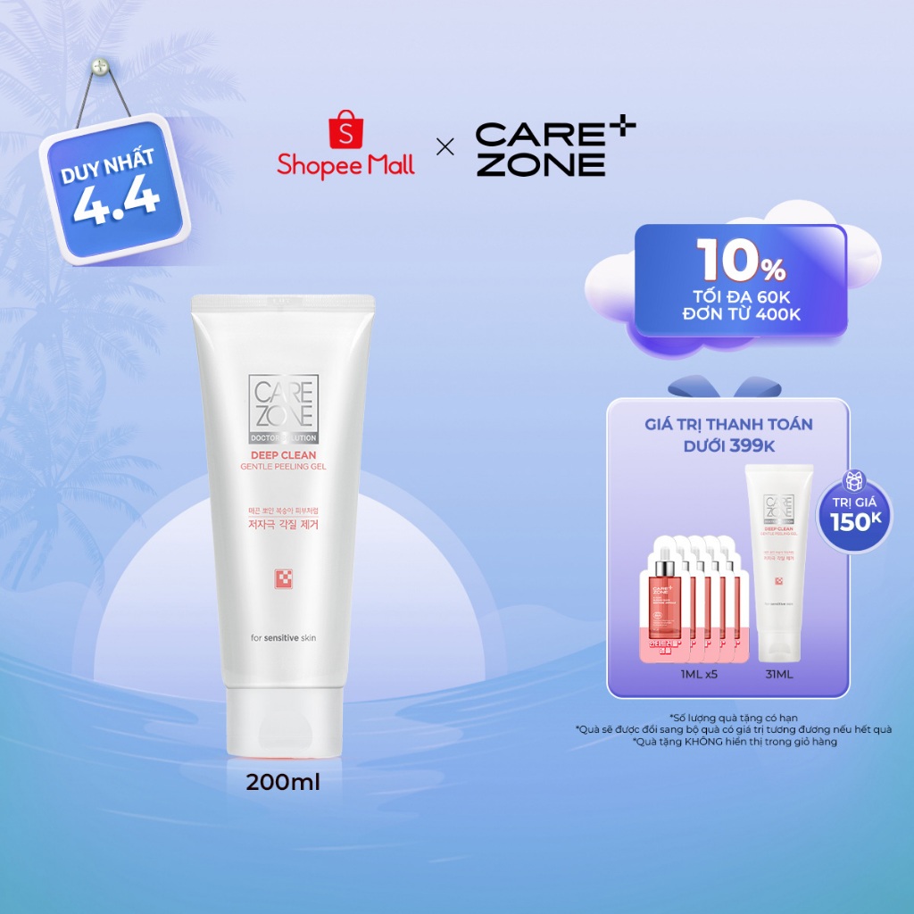 Gel tẩy da chết CAREZONE Deep Clean Gentle Peeling Gel 200ml | Shopee Việt Nam