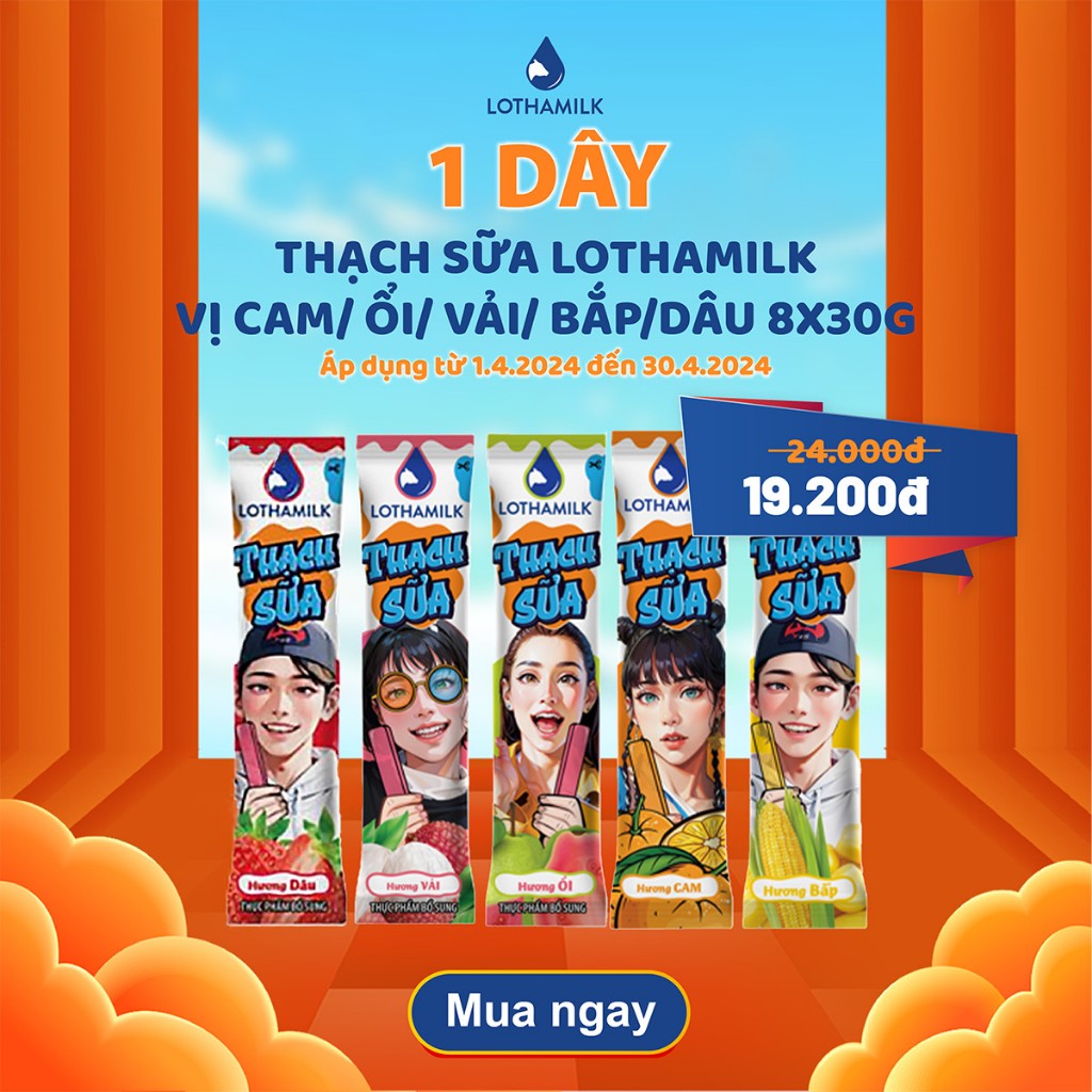 Thạch sữa Lothamilk dây 8x30g | Shopee Việt Nam