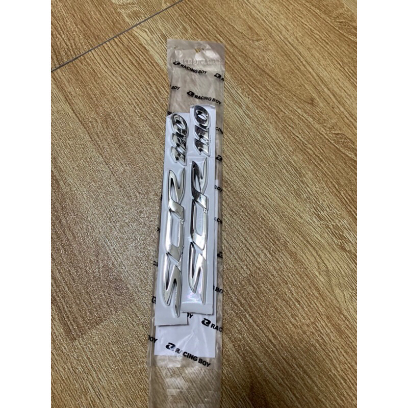 Tem dán chữ nổi sườn sau xe SCR 110 ( nhựa abs cứng zin chính hãng ...