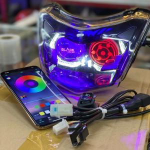 Bi cầu Titan black 2.0 + Led mắt xoay Sharingan dành cho Wave 110 sử ...