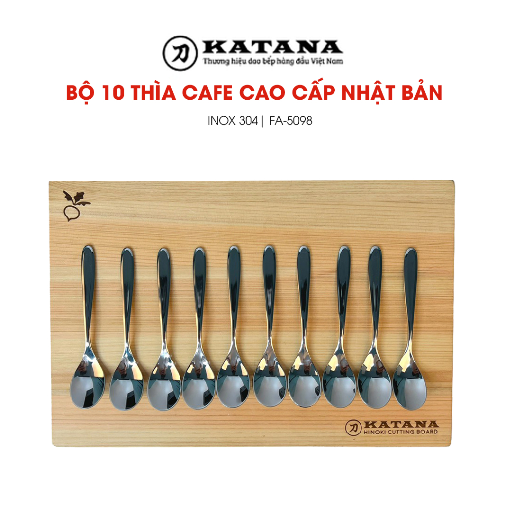 Bộ 10 thìa cafe cao cấp KAI Nhật Bản - FA5098 | Shopee Việt Nam