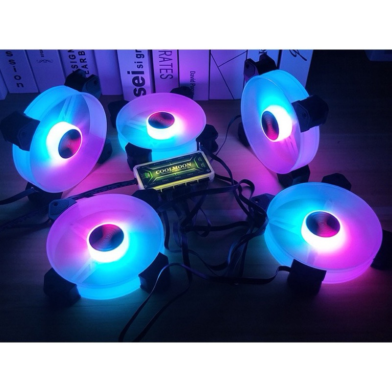 Fan Case RGB không viền + HUB CoolMoon - 6pin /T17 | Shopee Việt Nam