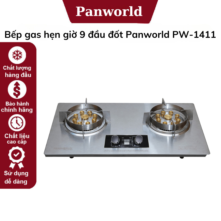 Bếp gas hẹn giờ 9 đầu đốt Panworld PW-1411 lắp đặt bếp ga âm dương bảo ...