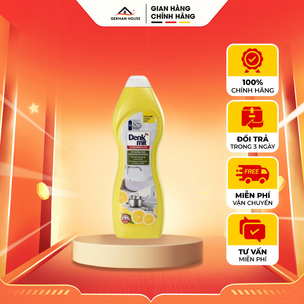 Kem Tẩy Đa Năng DENKMIT SCHEUERMILCH 750ML - Làm Sạch Sứ & INOX Hiệu ...