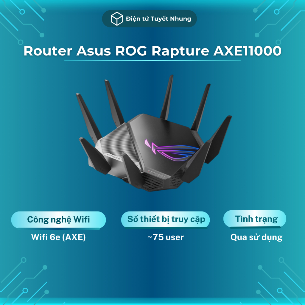 Router Asus Rapture ROG GT-AXE11000, Chuyên Game, Có Mesh, Qua Sử Dụng ...