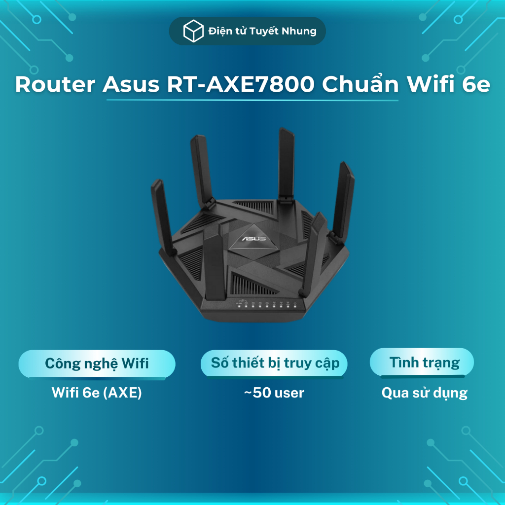 Router Asus RT-AXE7800, 3 Band, Có Mesh, Chuẩn Wifi 6e, Qua Sử Dụng ...