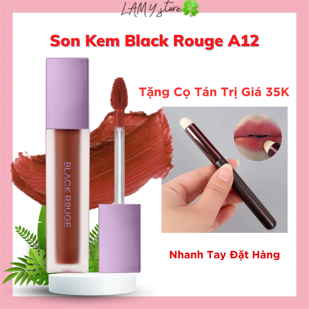 Son kem Black Rouge A12, chất son mềm mượt mịn không để lộ vân môi không gây nứt môi | Shopee ...