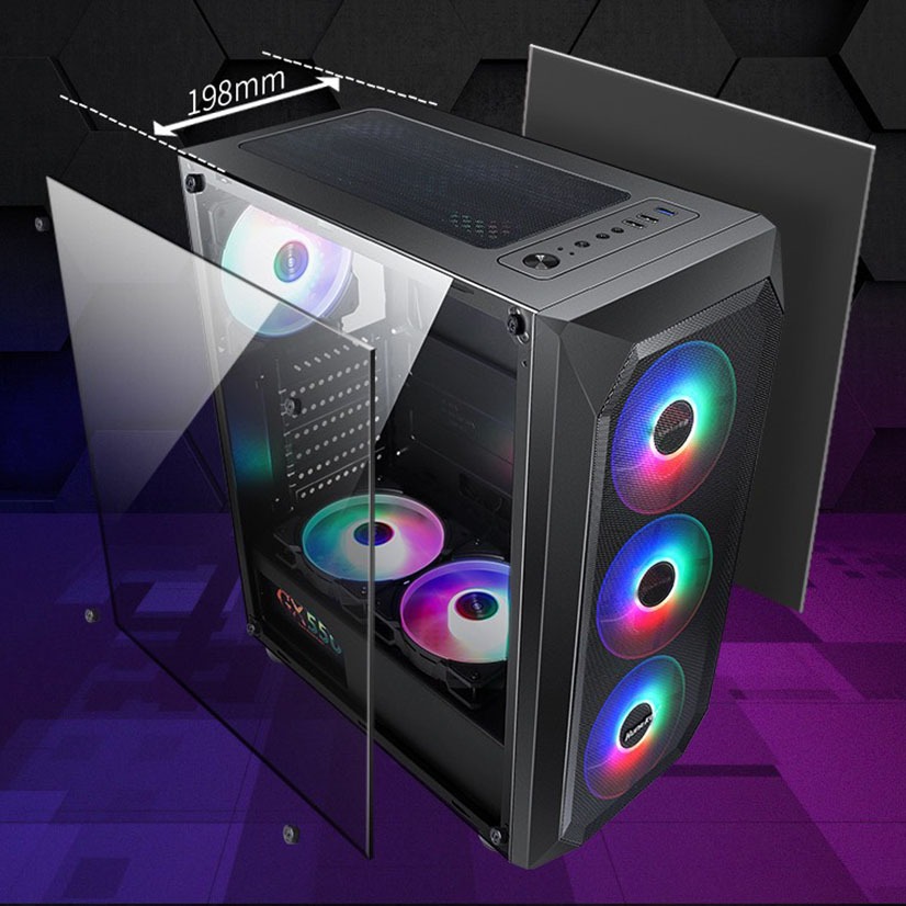 [Mới] Vỏ Case Huntkey Night Hunter 5 ATX (Middle Tower/Màu Đen/Mới ...