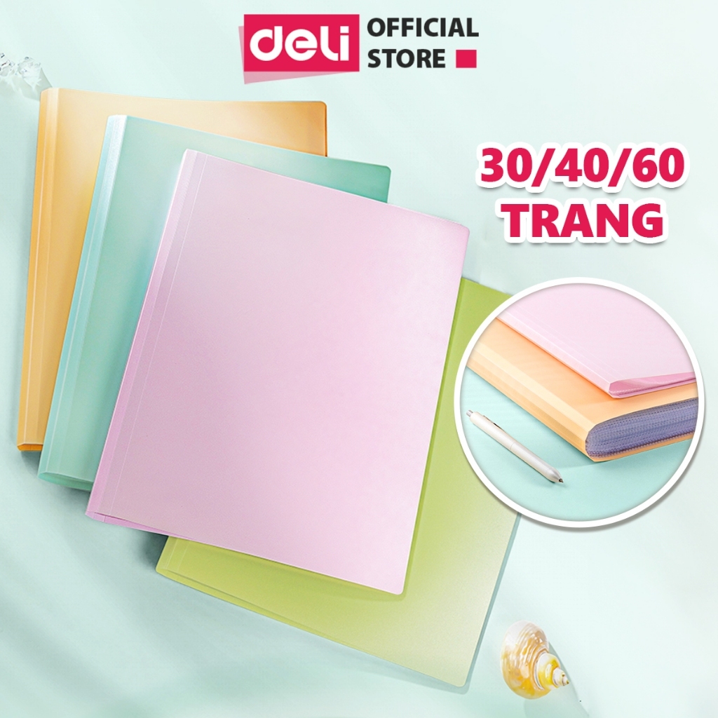 File lá file đựng tài liệu A4 30/40/60 lá Deli - Bìa file lưu trữ nhiều ngăn có thể mở rộng ...