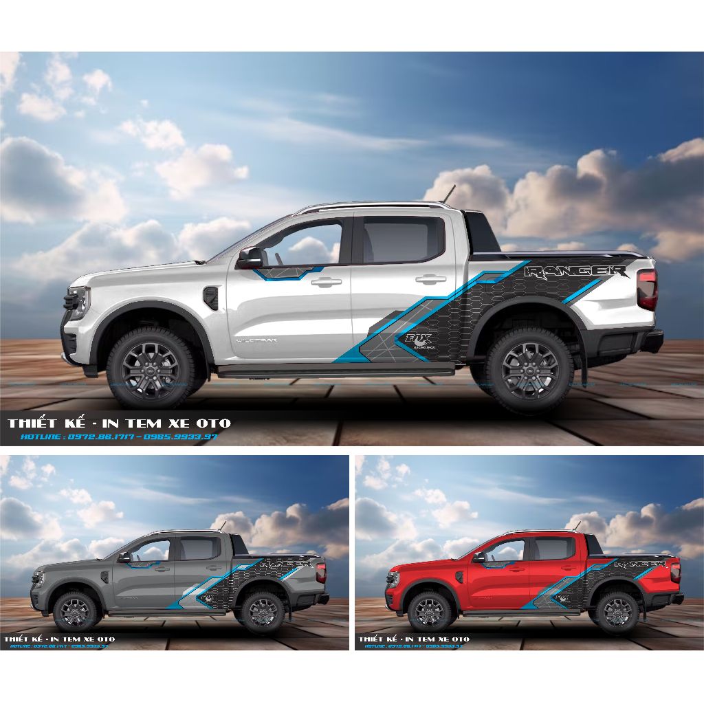 DECAL TEM DÁN XE Ford Ranger mẫu mới nhất ( MẪU 204 ) | Shopee Việt Nam