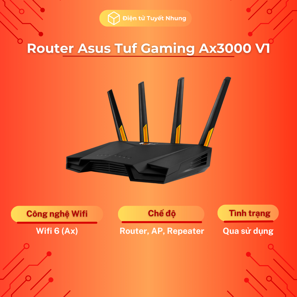 Router Asus Tuf Gaming Ax3000 V1, Qua Sử Dụng, Có Mesh, 2 Băng Tần ...