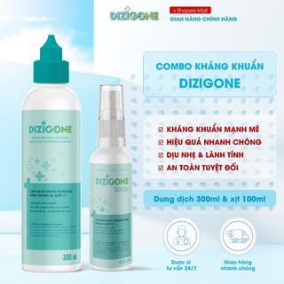 [COMBO] Dung dịch kháng khuẩn DIZIGONE 300ml & Xịt kháng khuẩn DIZIGONE ...