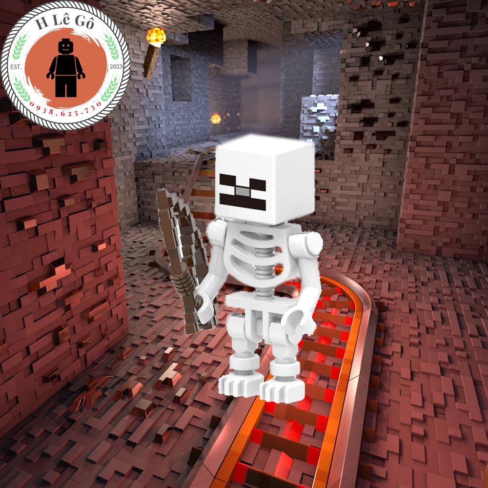 Người xương cầm cung Minecraft Skeleton with bow hàng mới Full seal ...
