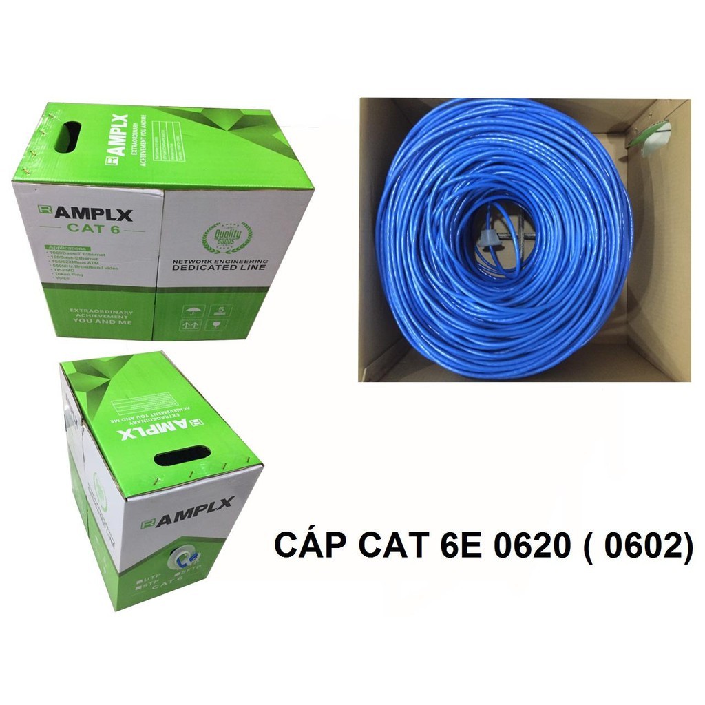 Thùng cáp mạng AMPLX CAT 6E 0620 (300M) Chống Nhiễu- FULL BOX | Shopee ...