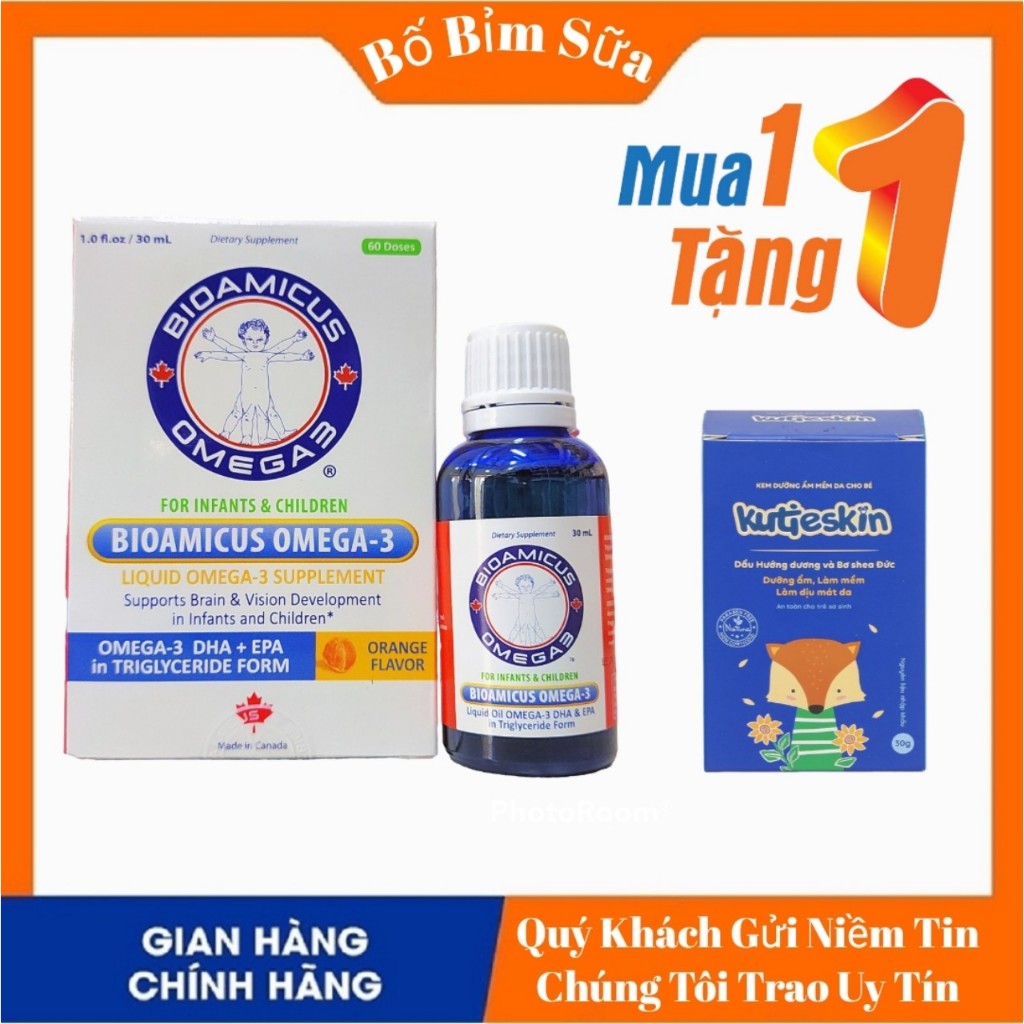Omega 3 Bioamicus Bổ Sung DHA + EPA Hỗ Trợ Bé Phát Triển Trí Não Và Mắt ...