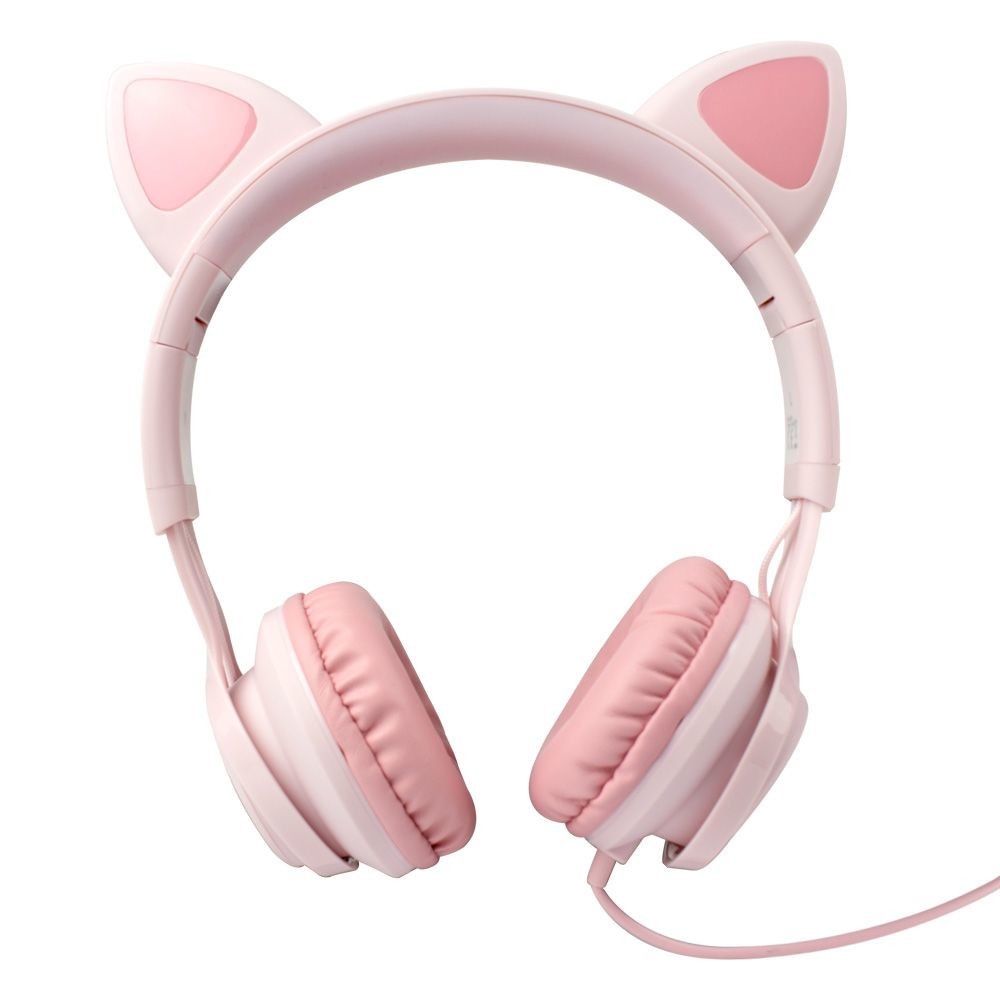 Tai nghe tai mèo, Cat ear Headphones - Hoco W36 - Pink, tích hợp micro ...