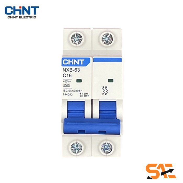 Aptomat MCB 2 Pha Attomat hãng CHINT NXB-63 6A, 10A, 16A, 25A, 32A, 40A, 50A, 63A Dòng Cắt 6kA ...