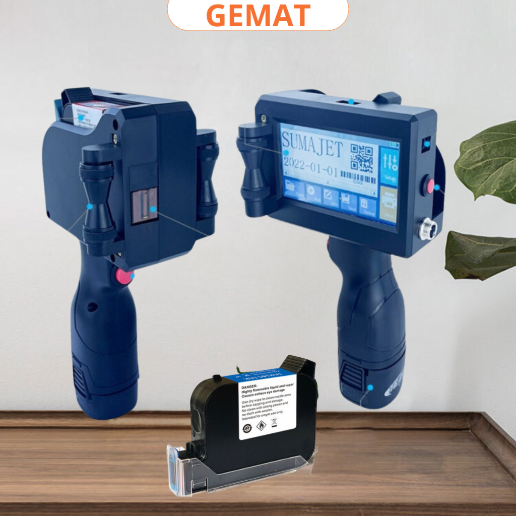 Máy In Date Cầm Tay GEMAT Q3 Ngôn Ngữ Tiếng Việt Chiều Cao Ký Tự In 2 ...