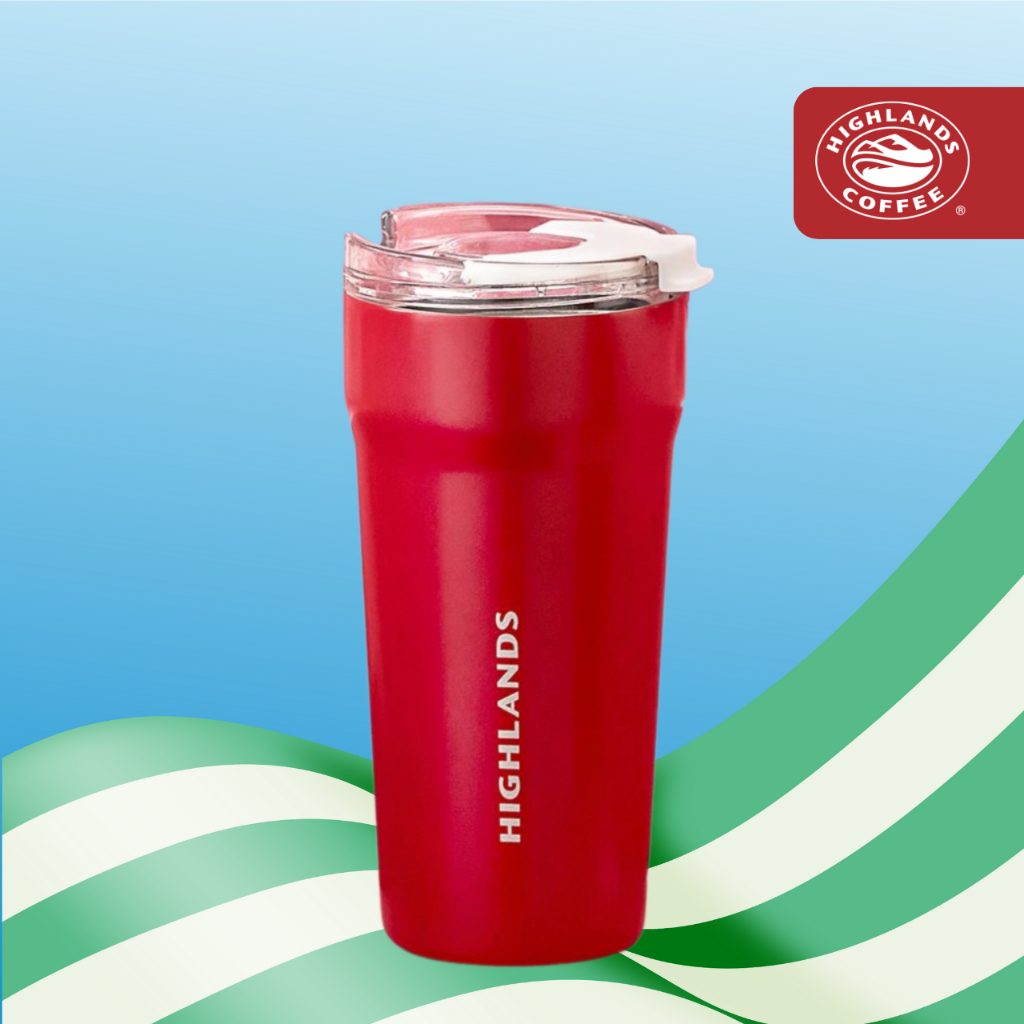 LY GIỮ NHIỆT HIGHLANDS COFFEE CÓ NẮP MÀU ĐỎ TRƠN 500ML | Shopee Việt Nam