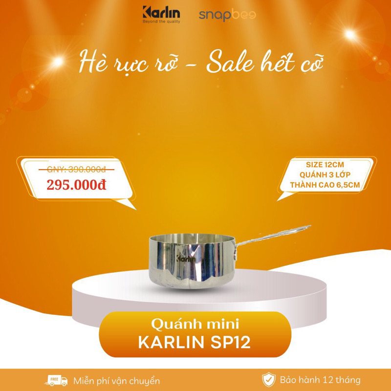 Quánh mini Karlin sp12,nồi nấu bột, chảo nhỏ 12cm (Chính hãng) | Shopee ...