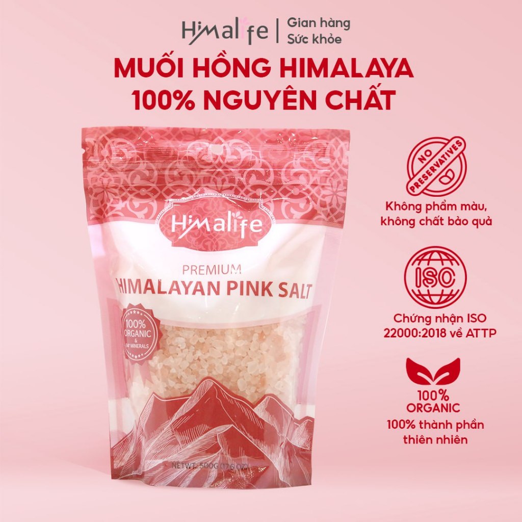 DẠng HẠt Muối Hồng Himalaya Organic Nhập Khẩu Pakistan Thượng Hạng Dạng Hạt Nhiều Khoáng