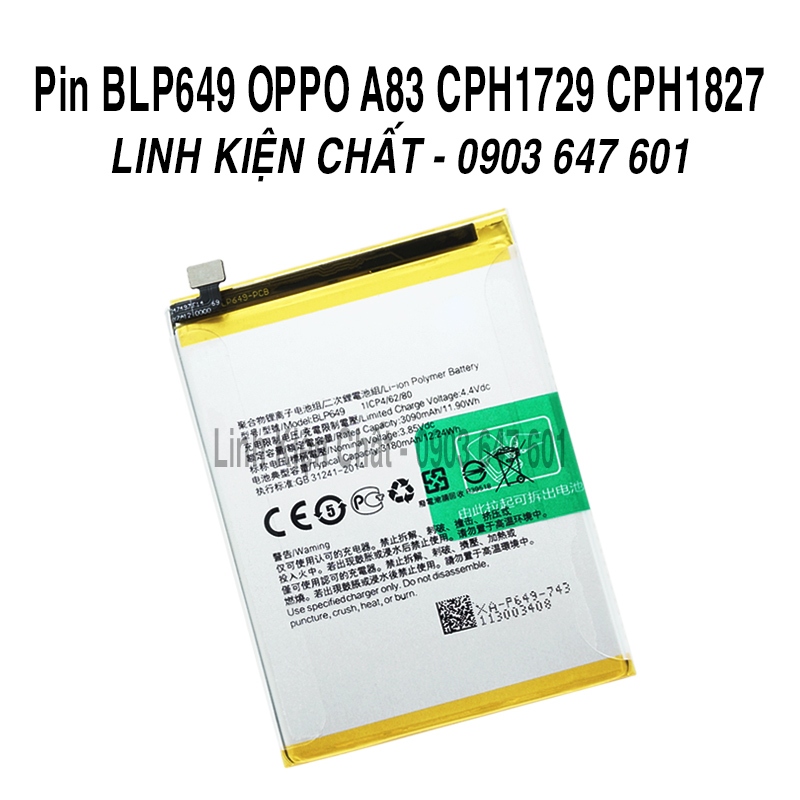 Pin BLP649 dùng cho điện thoại A83 CPH1729 CPH1827 | Shopee Việt Nam