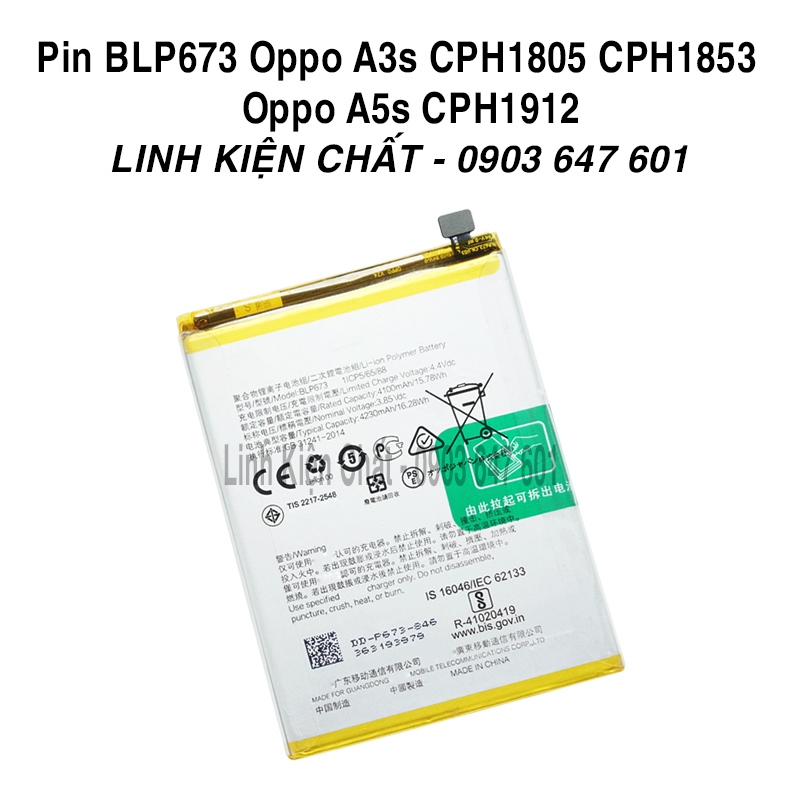 Pin BLP673 dùng cho điện thoại A3s CPH1805 CPH1853 / A5s CPH1912 ...