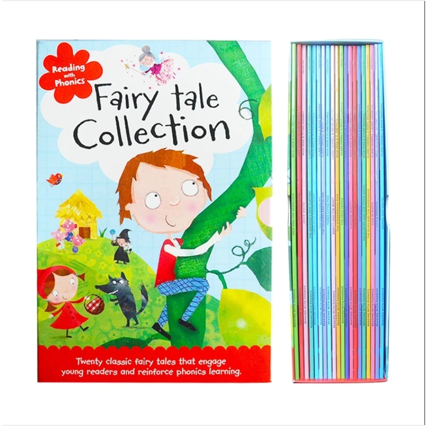 Sách - Reading With Phonics Fairy Tale Collection nhập màu 20 cuốn box ...