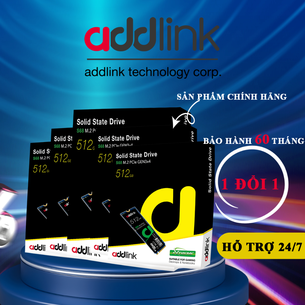 Combo SSD 512GB Addlink S68 M.2 PCIe Gen3 NVMe, tốc độ Đọc 2100 MB/s ...