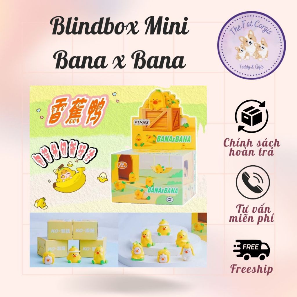(Hộp lẻ) Hộp mù mô hình ngẫu nhiên Blindbox mini Bana x Bana chuối vô tri | Shopee Việt Nam