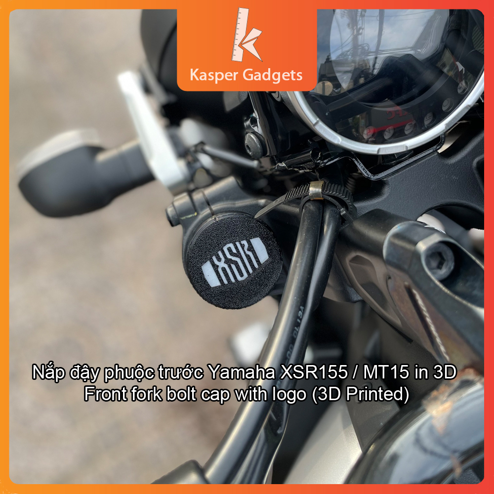 Nắp đậy ốp phuộc trước Yamaha XSR155 / MT15 in 3D front fork bolts cap ...
