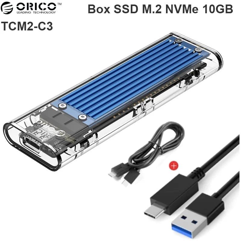 Box SSD M2 Trong Suốt Hiệu ORICO, Chuyển M.2 SATA/M2 NVME thành ổ cứng ...