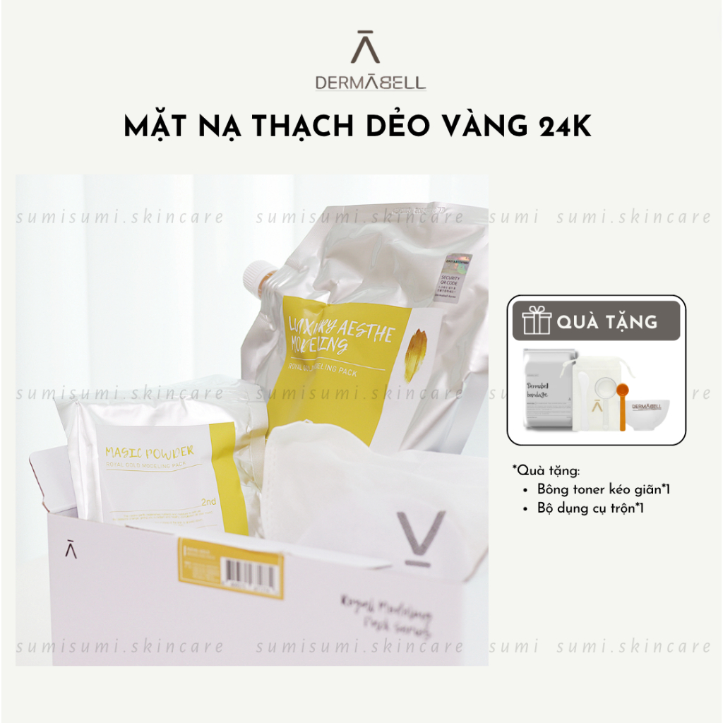 SẴN (Dermabell) Mặt nạ thạch vàng Hàn Quốc Royal GOLD Modeling Mask ...