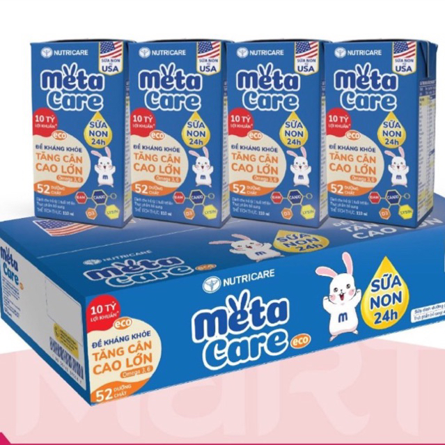 (Có Thẻ Cào Trúng Vàng) thùng 48 Hộp Sữa Bột Pha sẵn Metacare Eco 110ml - 180ml | Shopee Việt Nam