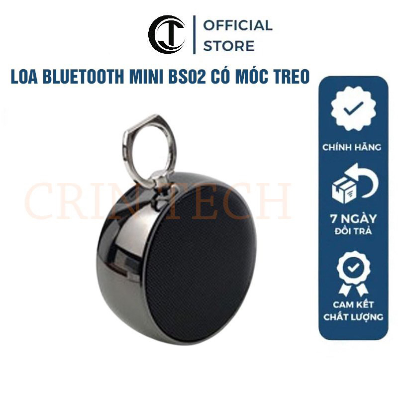 Loa Bluetooth Mini Bs02 Có Móc Treo Tiện Lợi Và Khe Cắm Thẻ Nhớ, Cổng 3 ...