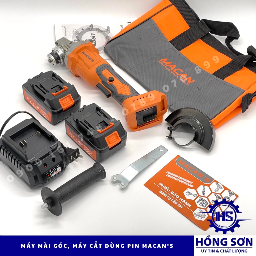 Máy Mài Góc, Máy Cắt Dùng Pin MACAN's 21V Không Chổi Than, Pin 10 cell ...