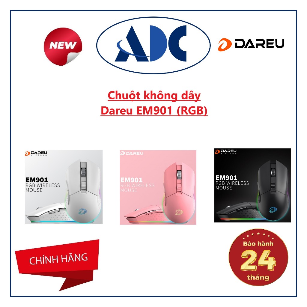 Chuột không dây Dareu EM901 (RGB) - Chính hãng Mai Hoàng - BH 24T ...