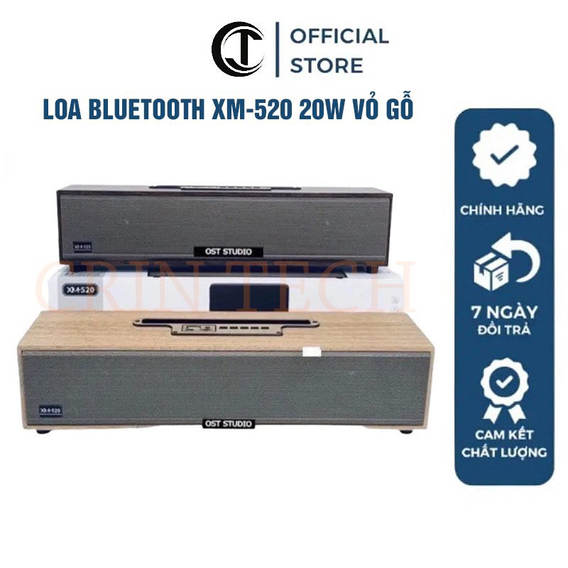 Loa Bluetooth XM-520 20W Vỏ Gỗ. Loa XM 520 Âm Thanh Cực Đỉnh Thiết Kế Sang Trọng Bass Siêu Trầm ...