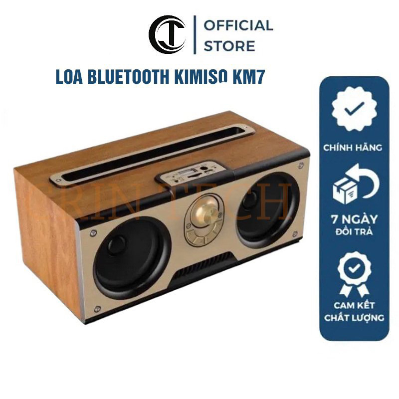 Loa Bluetooth KIMISO KM7 Cao Cấp Nghe Nhạc Hay, Loa Kimiso KM7 Thiết Kế Cổ Điển Vân Gỗ. Bảo Hành ...