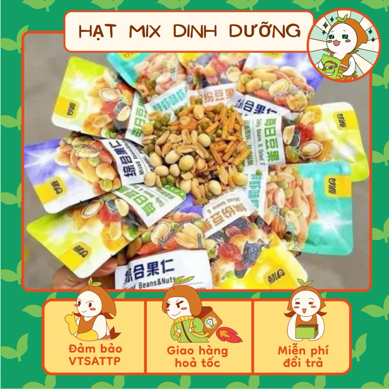 Combo 10 gói Hạt dinh dưỡng tẩm vị mix trái cây sấy Kam Yuen ( gói 30g), Ăn Vặt Nhà Mầm ...