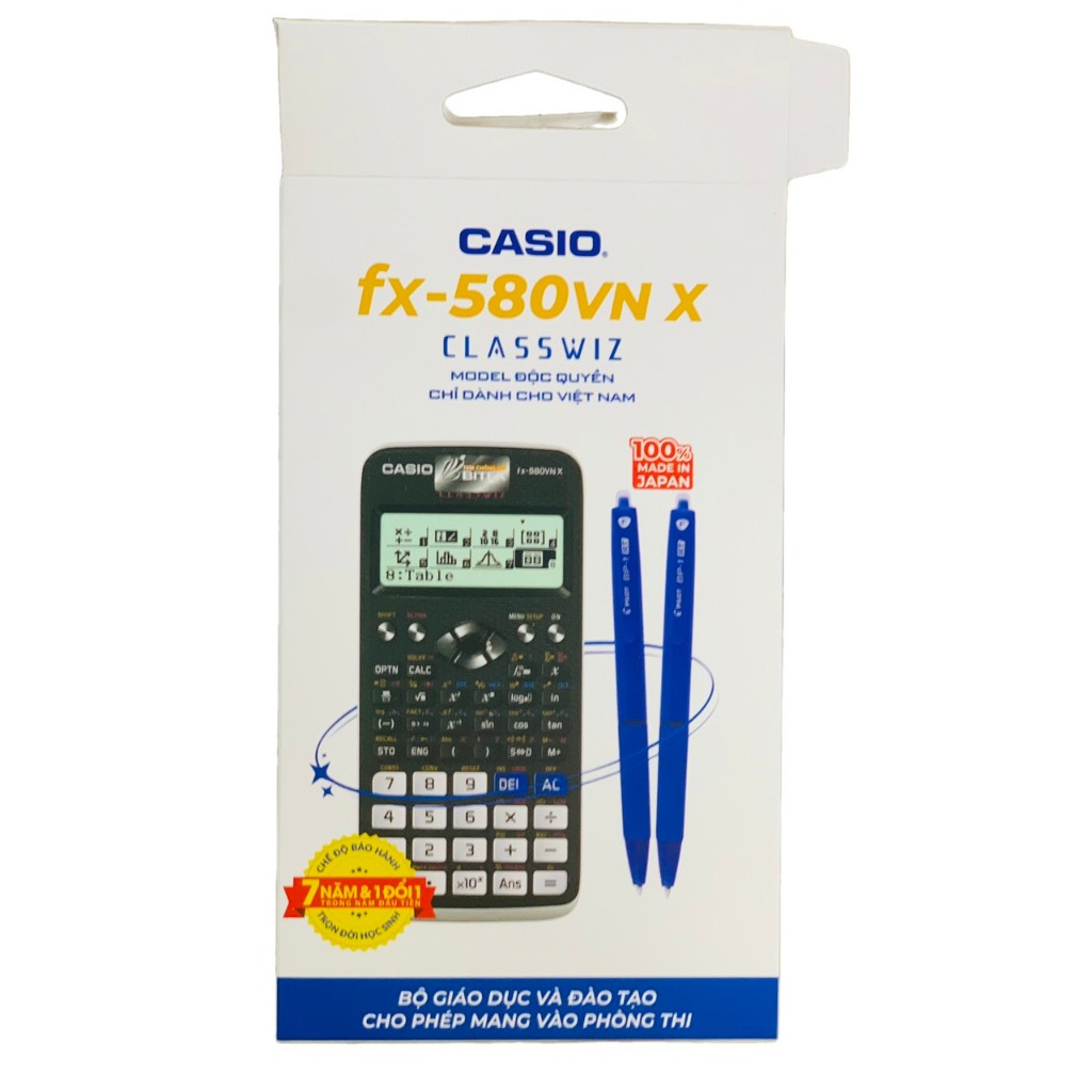 MÁY TÍNH CASIO FX-580 VNX CHÍNH HÃNG TẶNG 2 CÂY BÚT PILOT (HÀNG CHÍNH HÃNG CASIO, BITEX PHÂN ...